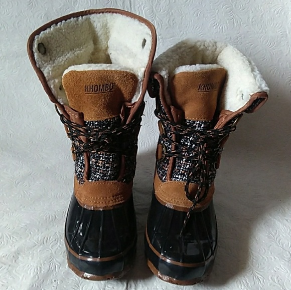 Khombu | Shoes | Nwt Khombu Jenna Shearling Lined Laceup Duck Boot ...